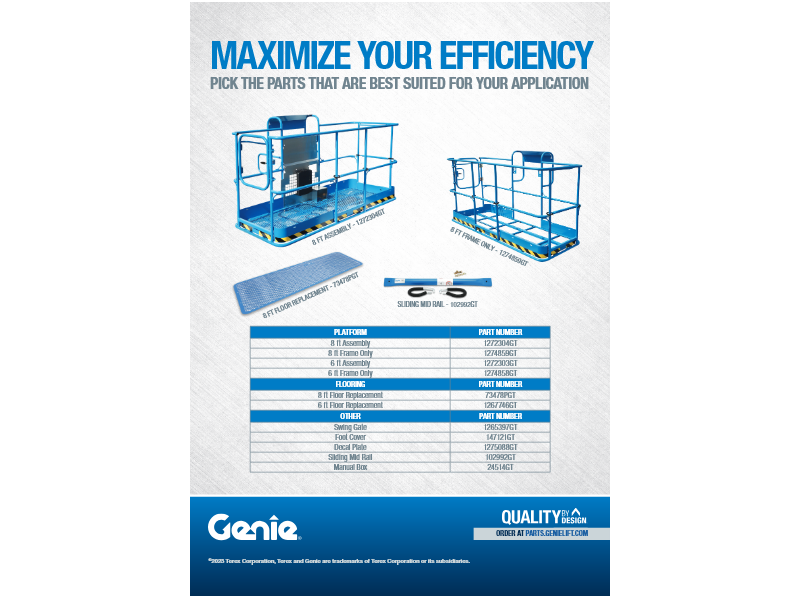 Genie Personnel Lifts Parts Manuals Genie Industries | Construction