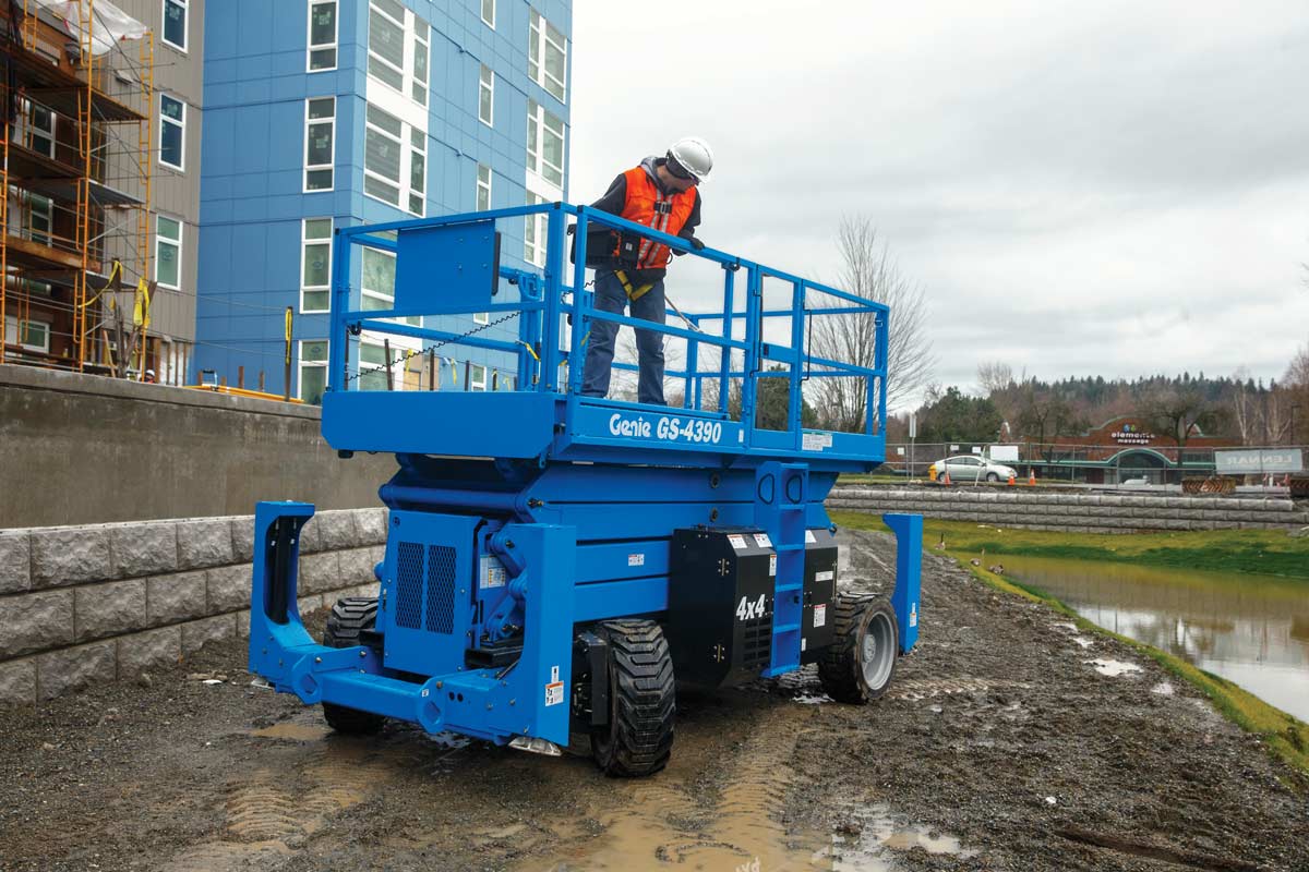 Genie® GS™-4390 RT Rough Terrain Scissor Lift